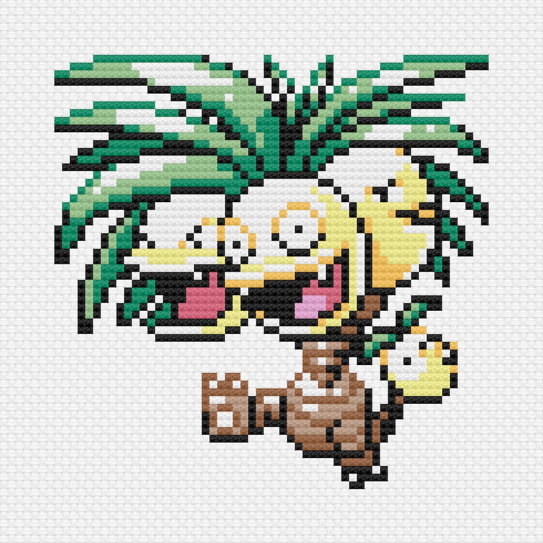 Alolan Exeggutor Cross Stitch Pattern PDF Instant Download Retro Sprite ...