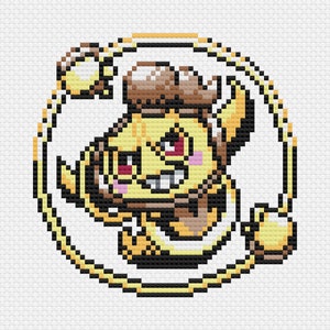 Hoopa Cross Stitch Pattern PDF Instant Download Retro Sprite Switch ...