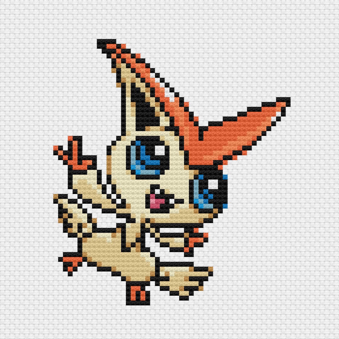 Victini Cross Stitch Pattern PDF Instant Download Retro Sprite Switch ...