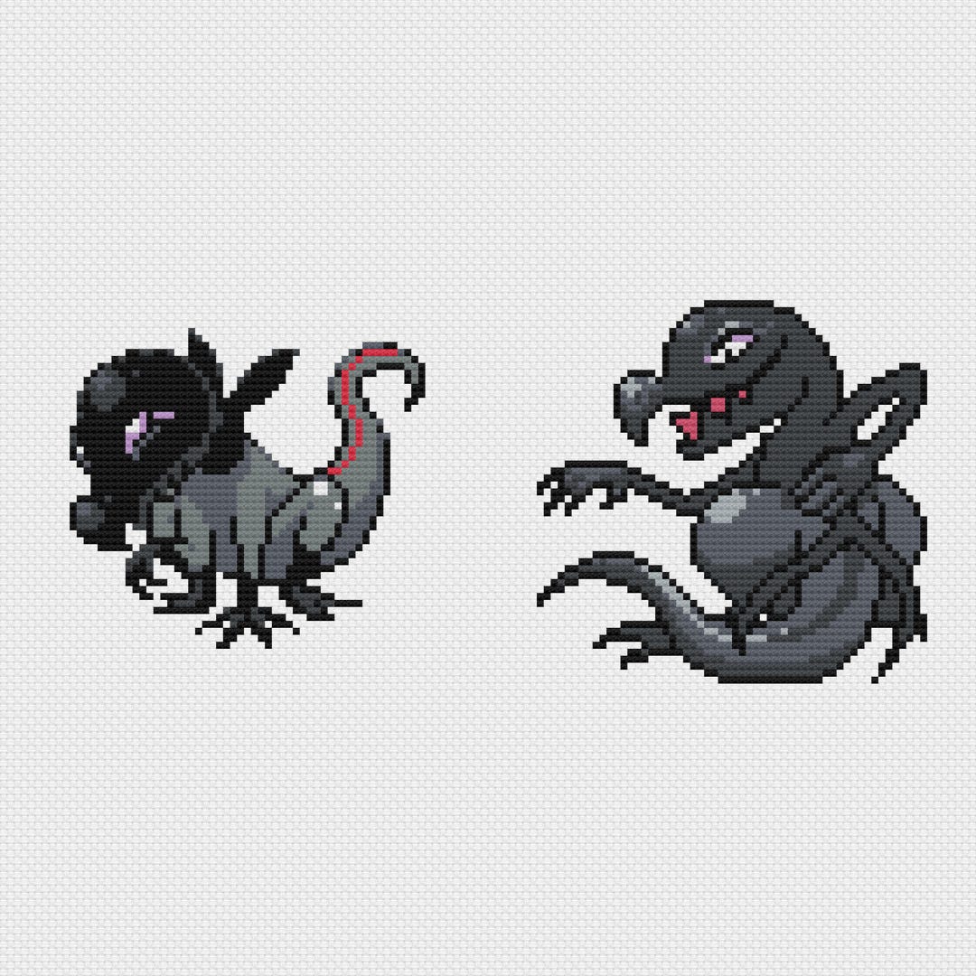 Salandit Salazzle Cross Stitch Pattern PDF Instant Download Retro ...