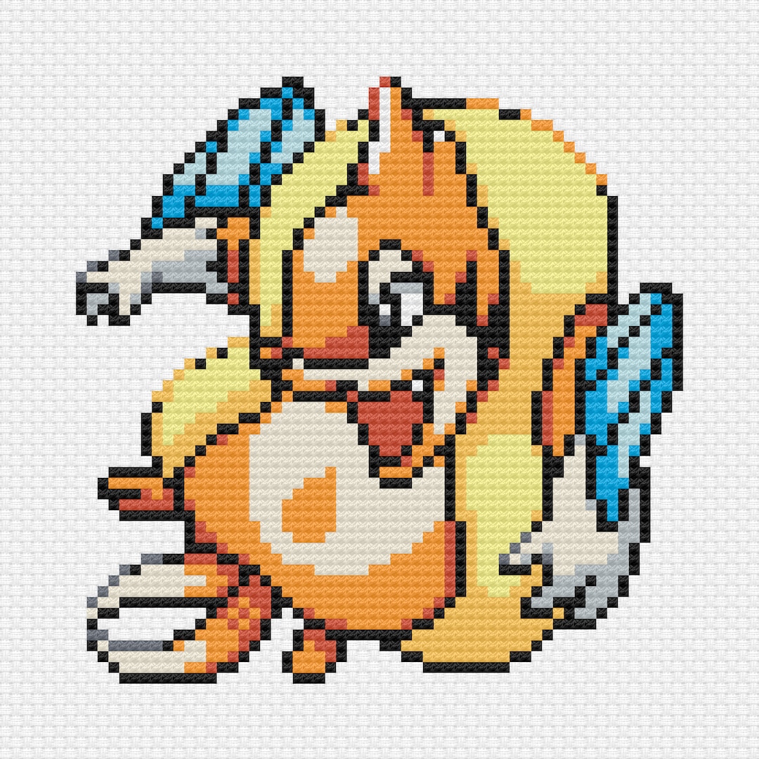 Floatzel Cross Stitch Pattern PDF Instant Download Retro Sprite Switch ...