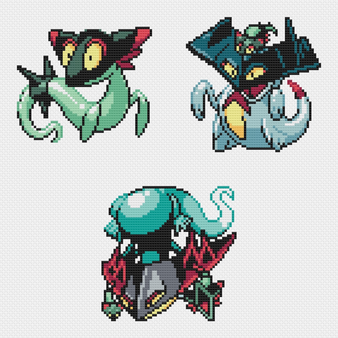 Dragapult Dreepy Cross Stitch Patterns PDF Instant Download Retro ...