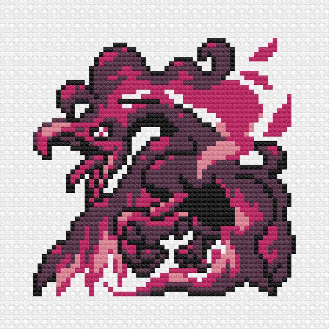 Galarian Moltres Crossstitch Pattern PDF Instant Download Retro Sprite ...