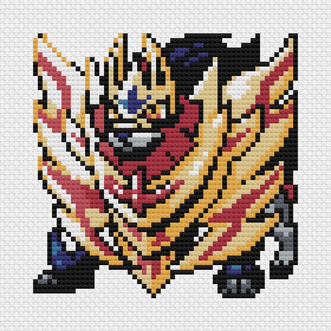 Buy Zamazenta Crowned Cross Stitch Pattern PDF Instant Download Retro ...