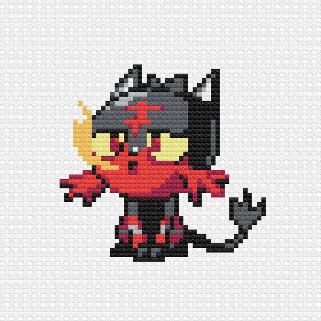 Litten Cross Stitch Pattern PDF Instant Download Retro Sprite Switch ...