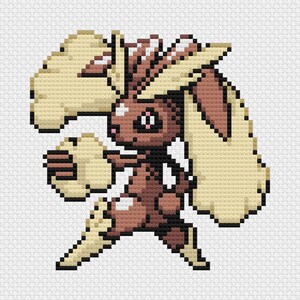 Lopunny Cross Stitch Pattern PDF Instant Download Retro Sprite Switch ...