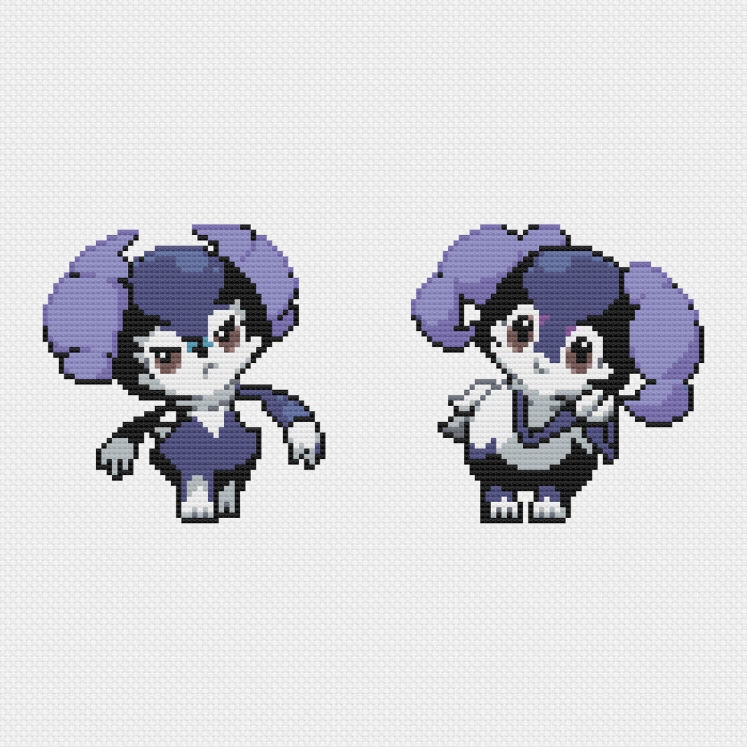 Indeedee Male/female Cross Stitch Pattern PDF Instant Download Retro ...