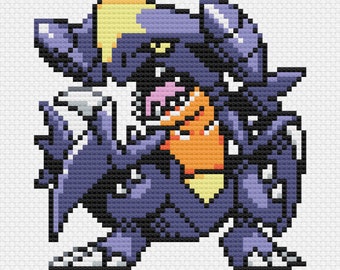 Garchomp pixel art - Etsy.de