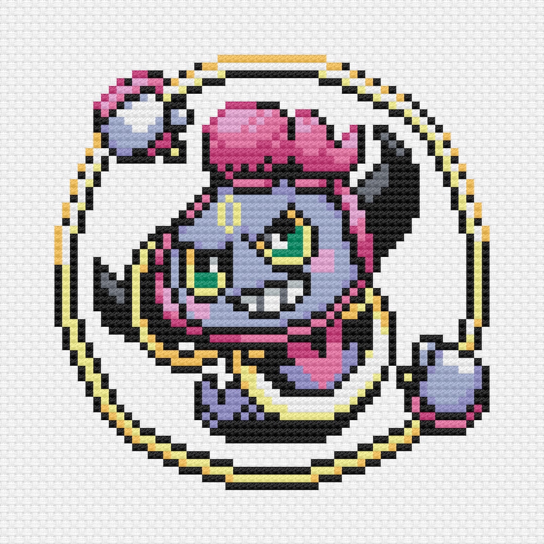 Hoopa Cross Stitch Pattern PDF Instant Download Retro Sprite Switch ...