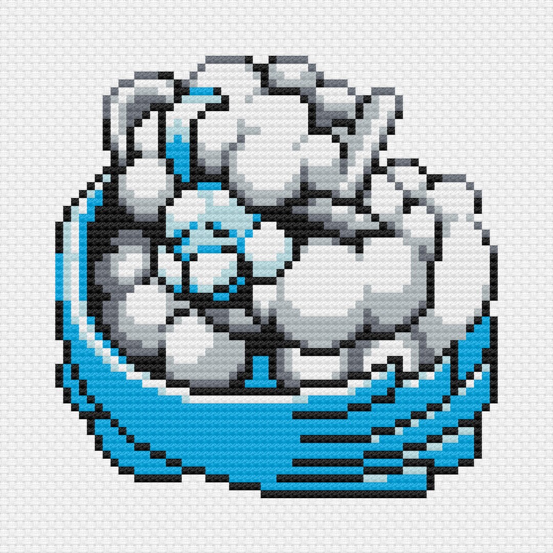 Mega Altaria Cross Stitch Pattern PDF Instant Download Retro Sprite ...