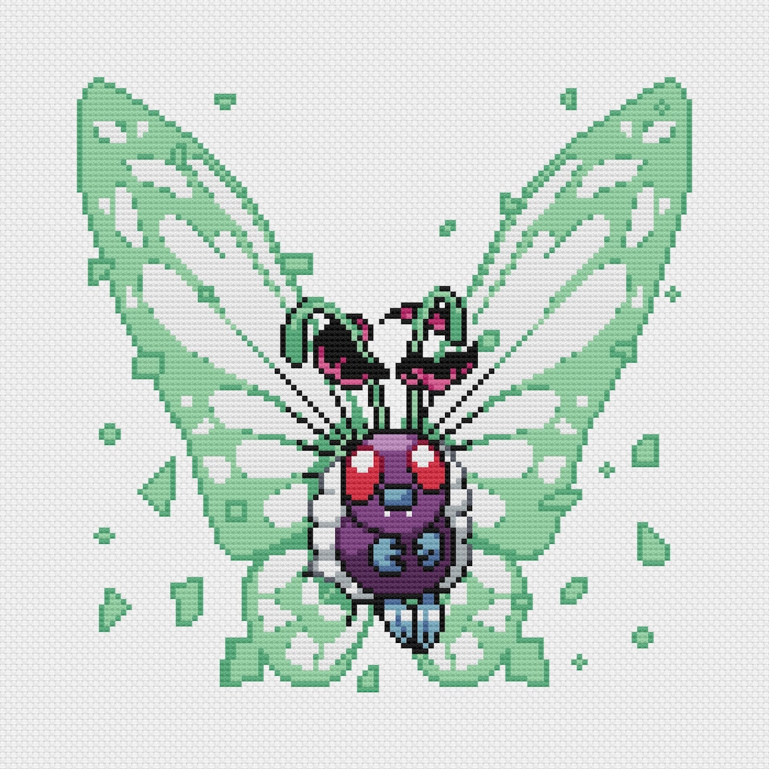 Gigantimax Butterfree Cross Stitch Pattern PDF Instant Download Retro ...