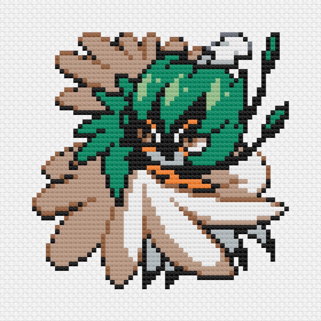 Decidueye Cross Stitch Pattern PDF Instant Download Retro Sprite Switch ...