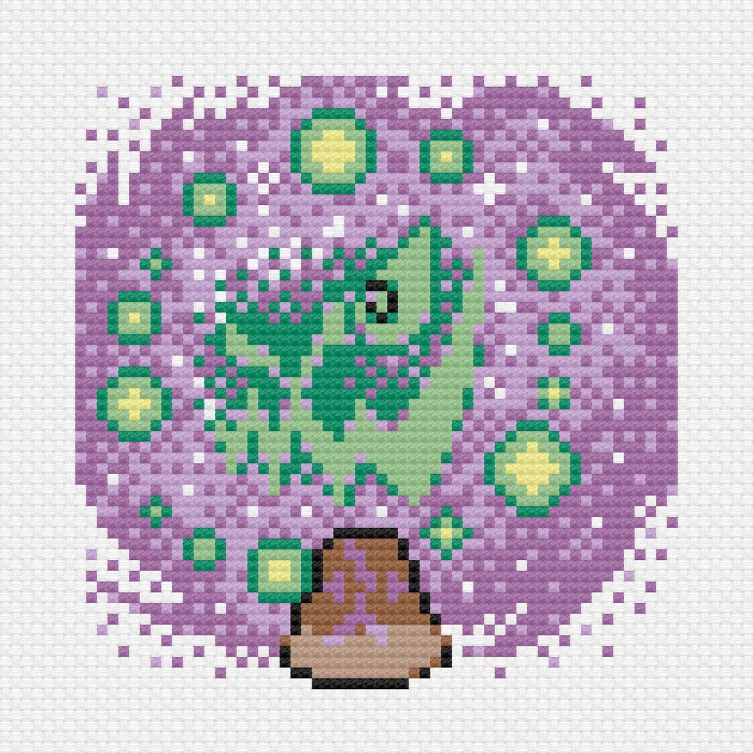 Spiritomb Cross Stitch Pattern PDF Instant Download Retro Sprite Switch ...