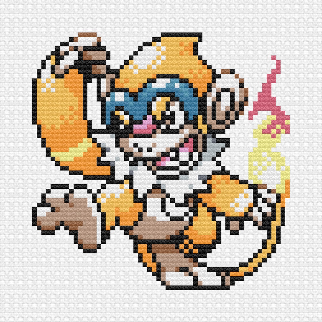 Monferno Cross Stitch Pattern PDF Instant Download Retro Sprite Switch ...