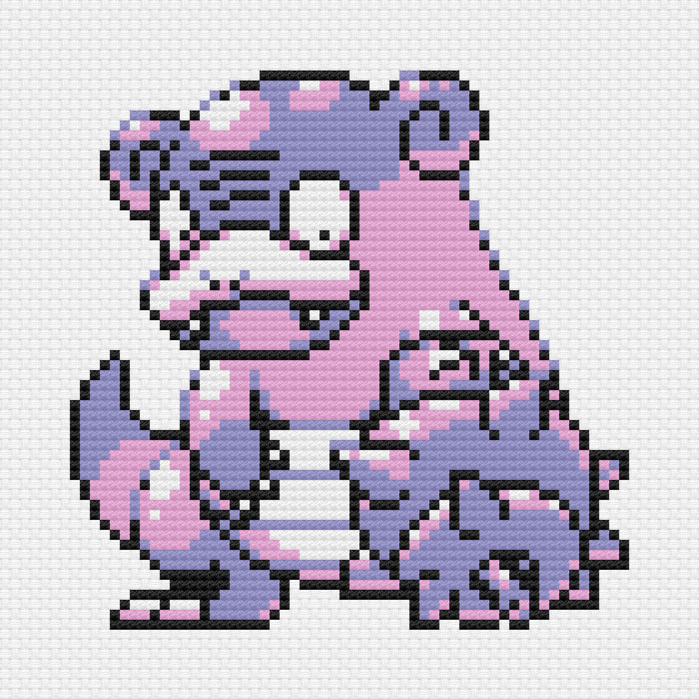 Pokemon Galarian Slowbro CrossStitch Pattern PDF Instant | Etsy