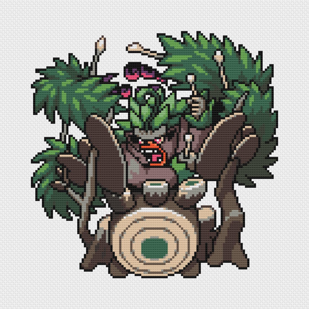 Gigantimax Rillaboom Cross Stitch Pattern PDF Instant Download Retro ...