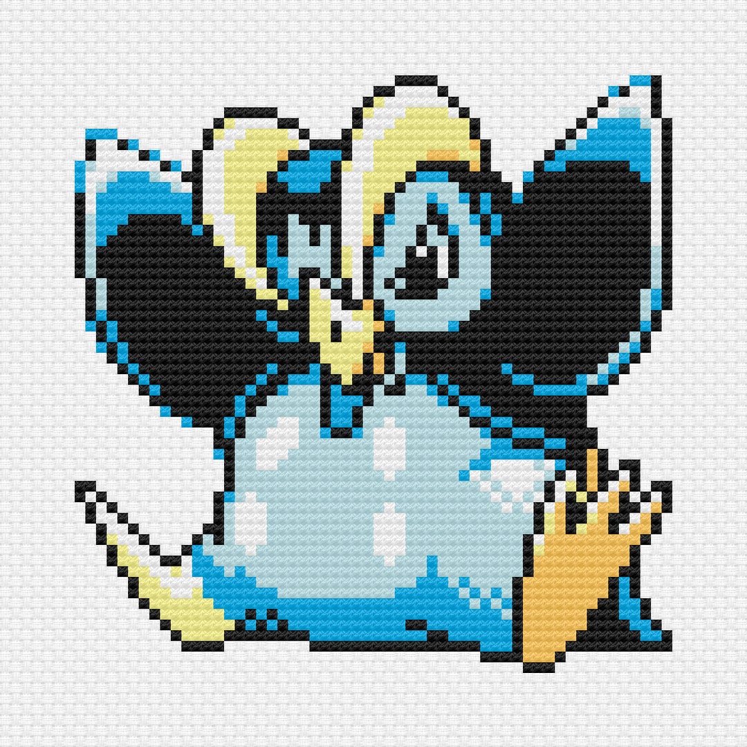 Prinplup Cross Stitch Pattern PDF Instant Download Retro Sprite Switch ...