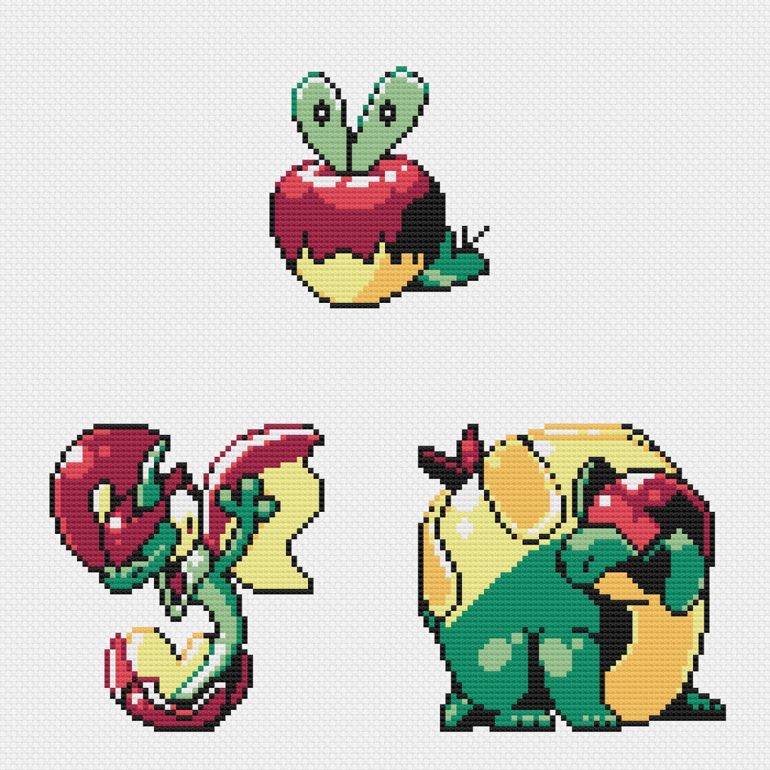 Applin Flapple Appletun Cross Stitch Patterns PDF Instant Download ...