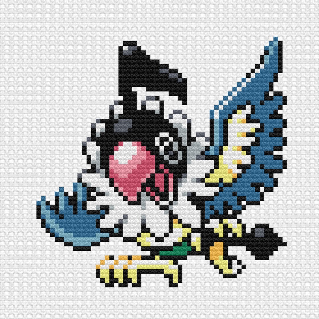 Chatot Cross Stitch Pattern PDF Instant Download Retro Sprite Switch ...