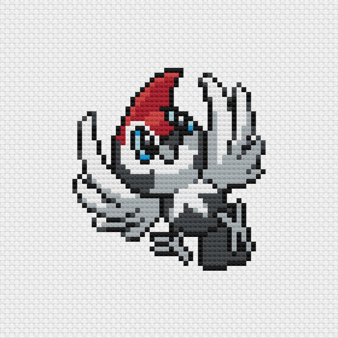 Pikipek Cross Stitch Pattern PDF Instant Download Retro Sprite Switch ...