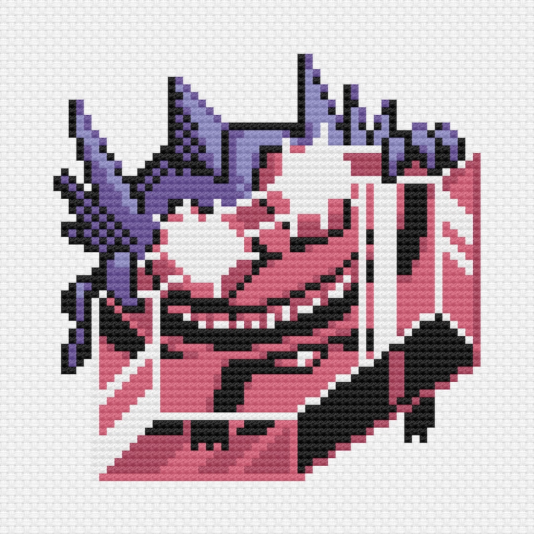 Mega Sableye Cross Stitch Pattern PDF Instant Download Retro Sprite ...
