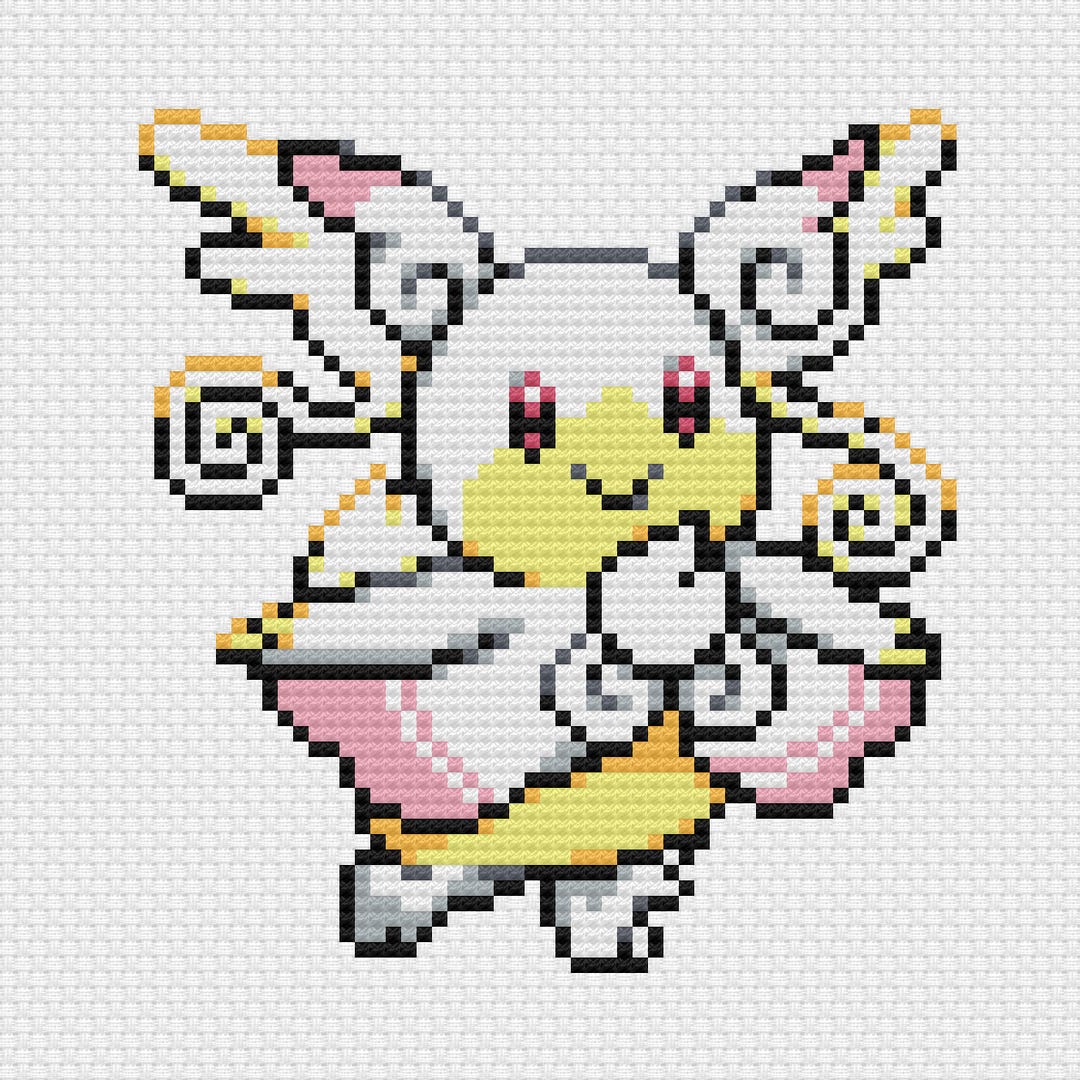 Mega Audino Cross Stitch Pattern: Retro Game Sprite (PDF Download) - Etsy