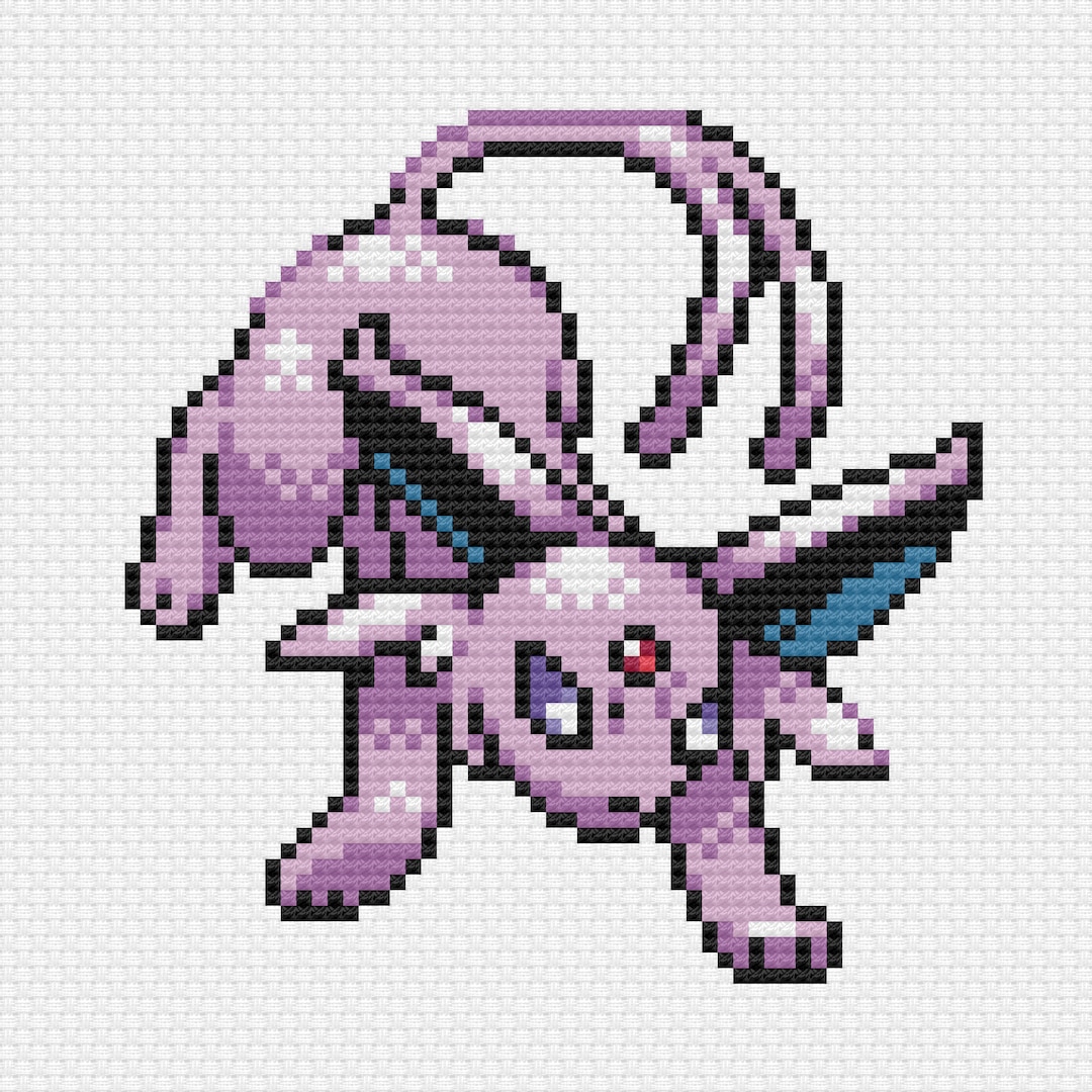 Espeon Cross Stitch Pattern PDF Instant Download Retro Sprite Switch ...