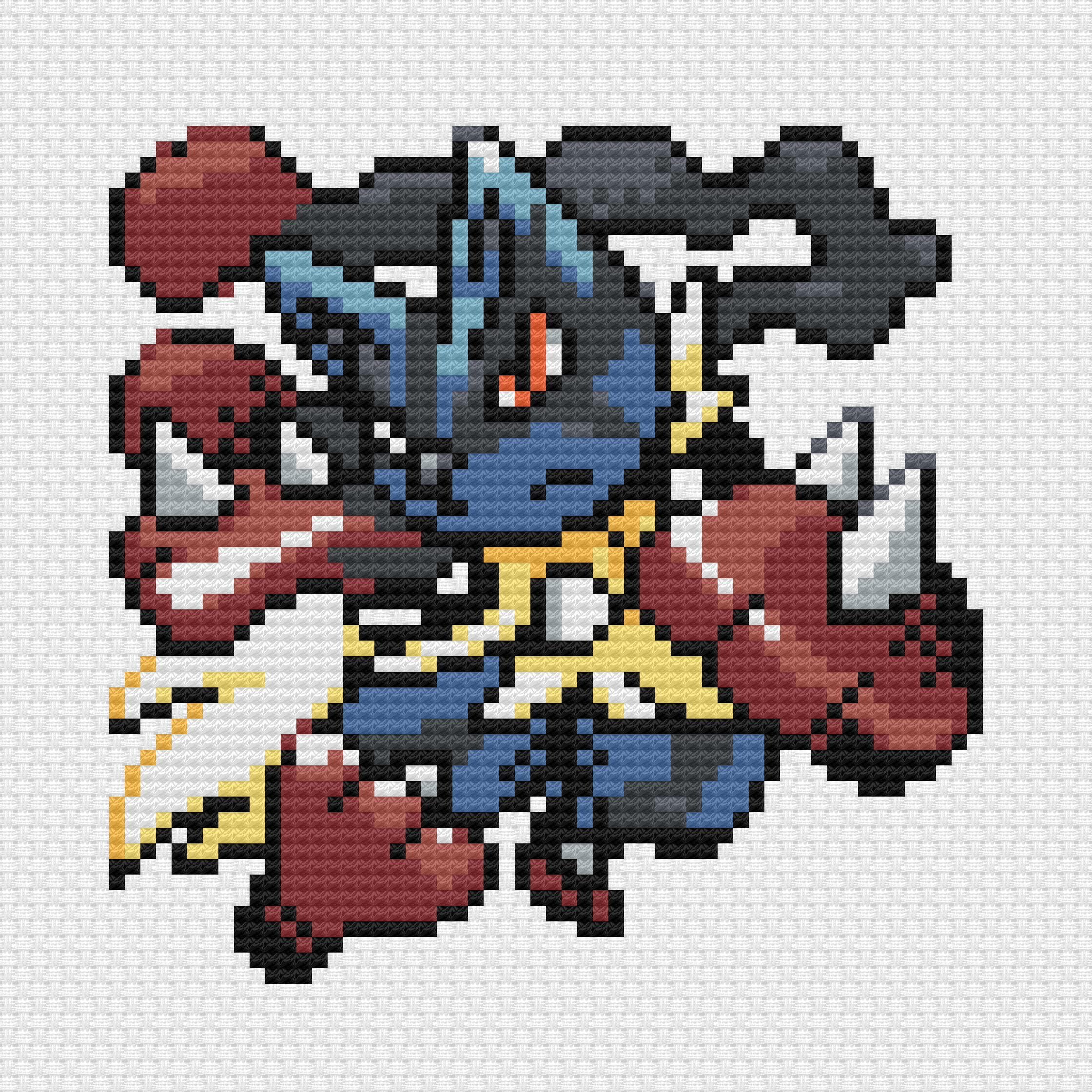 Modelo De Pixel Art Lucario Riolu 3D Models Sketchfab