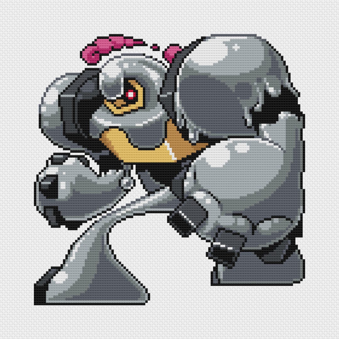 Gigantimax Melmetal Cross Stitch Pattern PDF Instant Download Retro ...