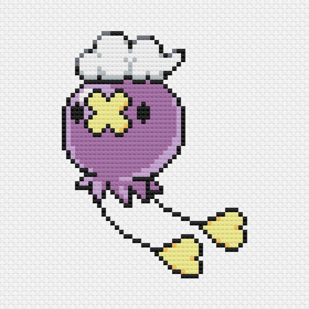 Drifloon Cross Stitch Pattern PDF Instant Download Retro - Etsy