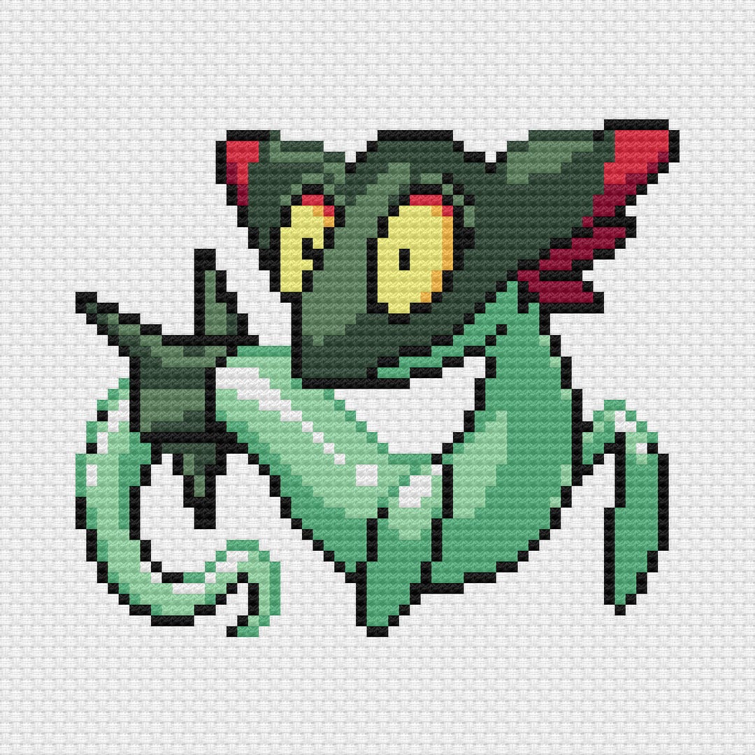 Dreepy Cross Stitch Pattern: Retro Game Sprite (PDF Download) - Etsy