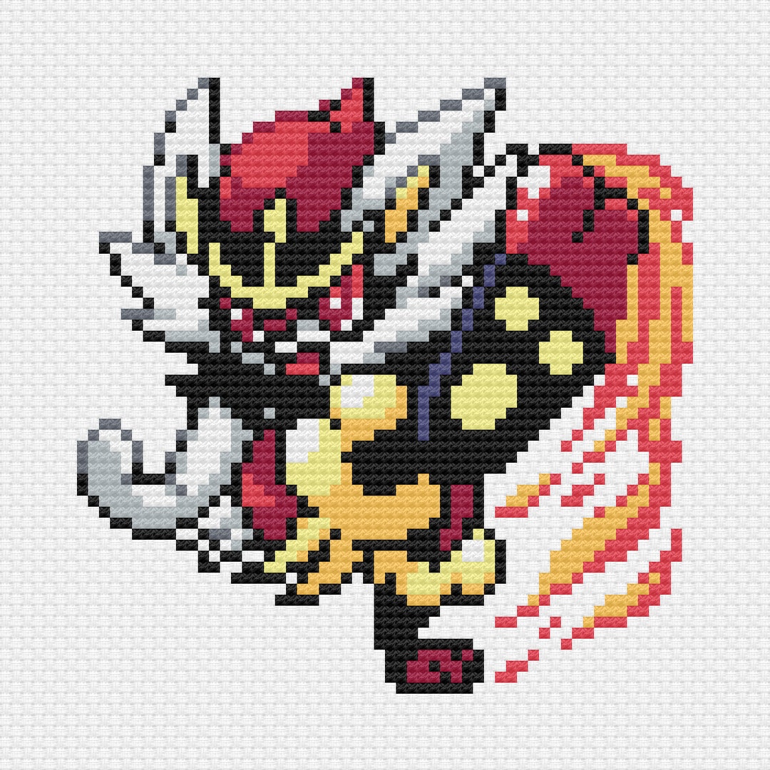 Cinderace Cross Stitch Pattern PDF Instant Download Retro Sprite Switch ...