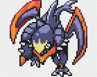 Garchomp Pixel Art - Etsy