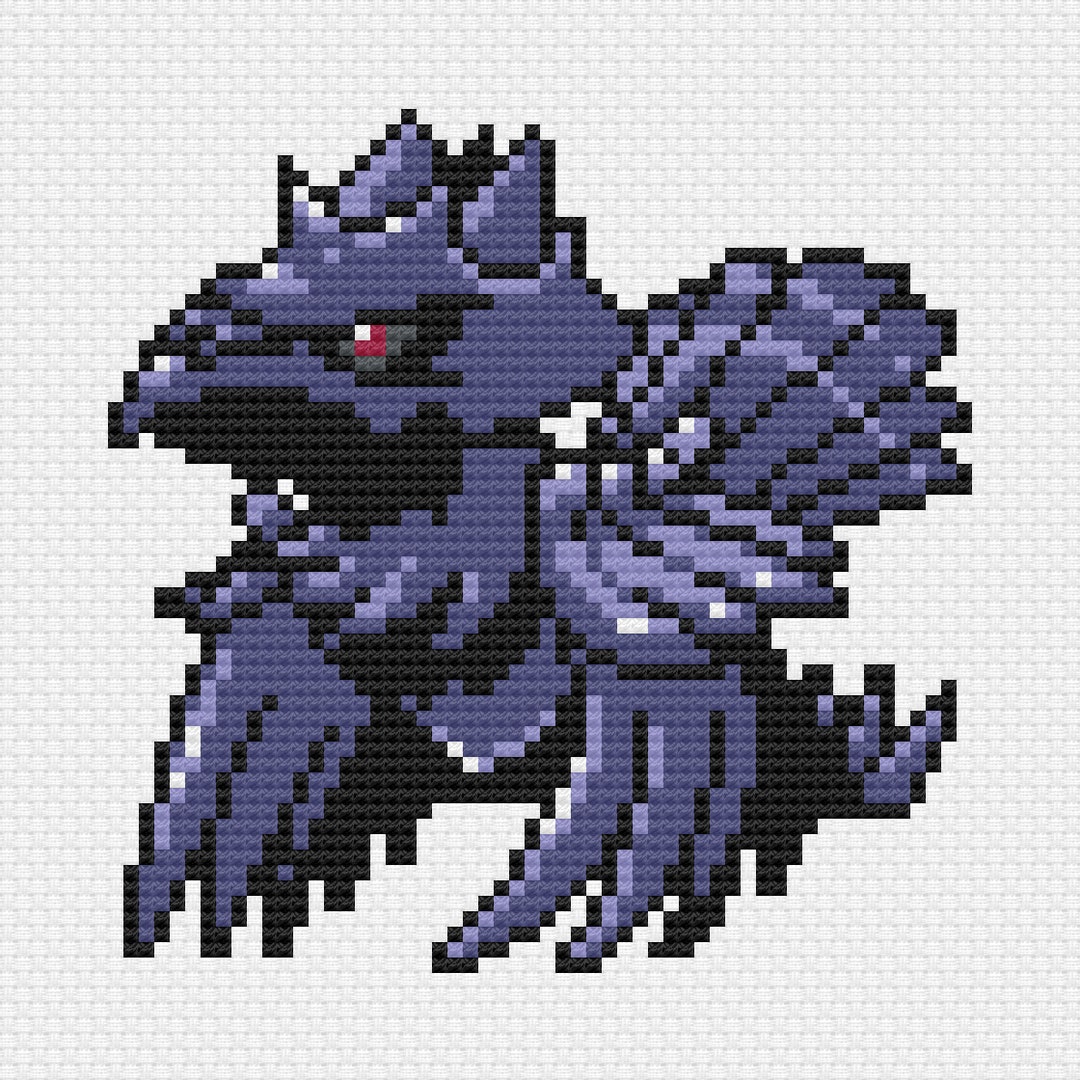 Corviknight Cross Stitch Pattern PDF Instant Download Retro Sprite ...