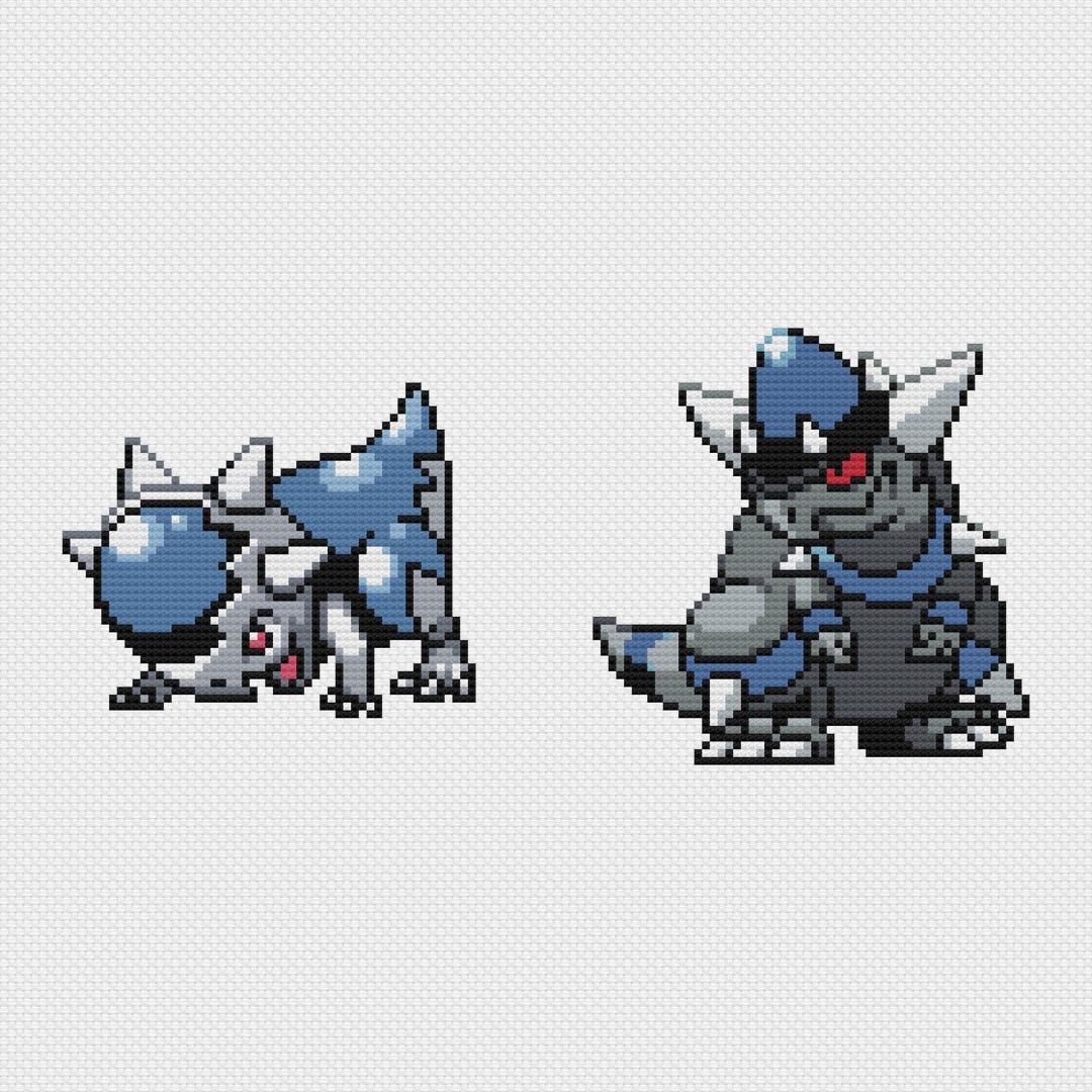 Cranidos Rampardos Cross Stitch Patterns PDF Instant Download Retro ...