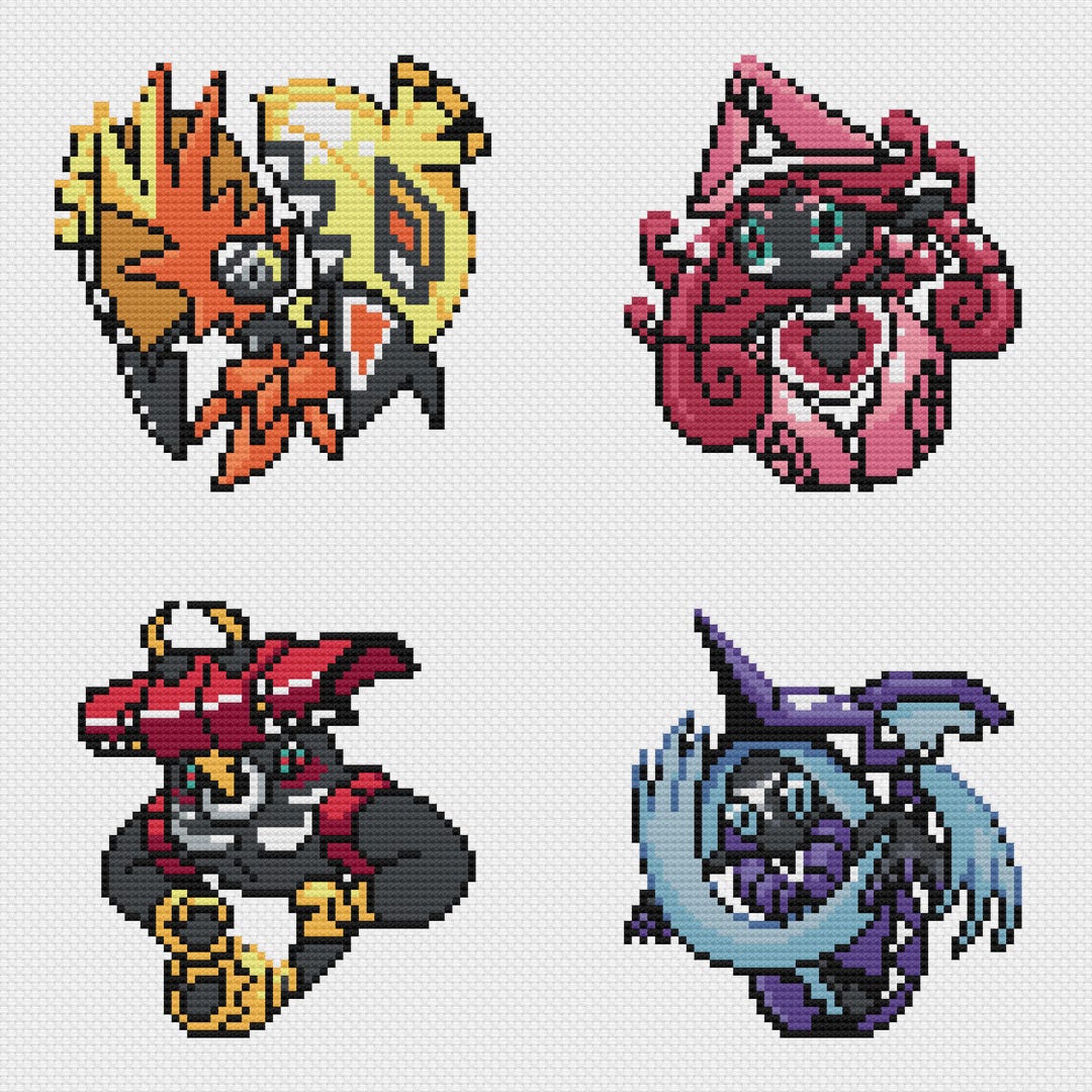 Tapu Cross Stitch Patterns PDF Instant Download Sprite Switch Game ...