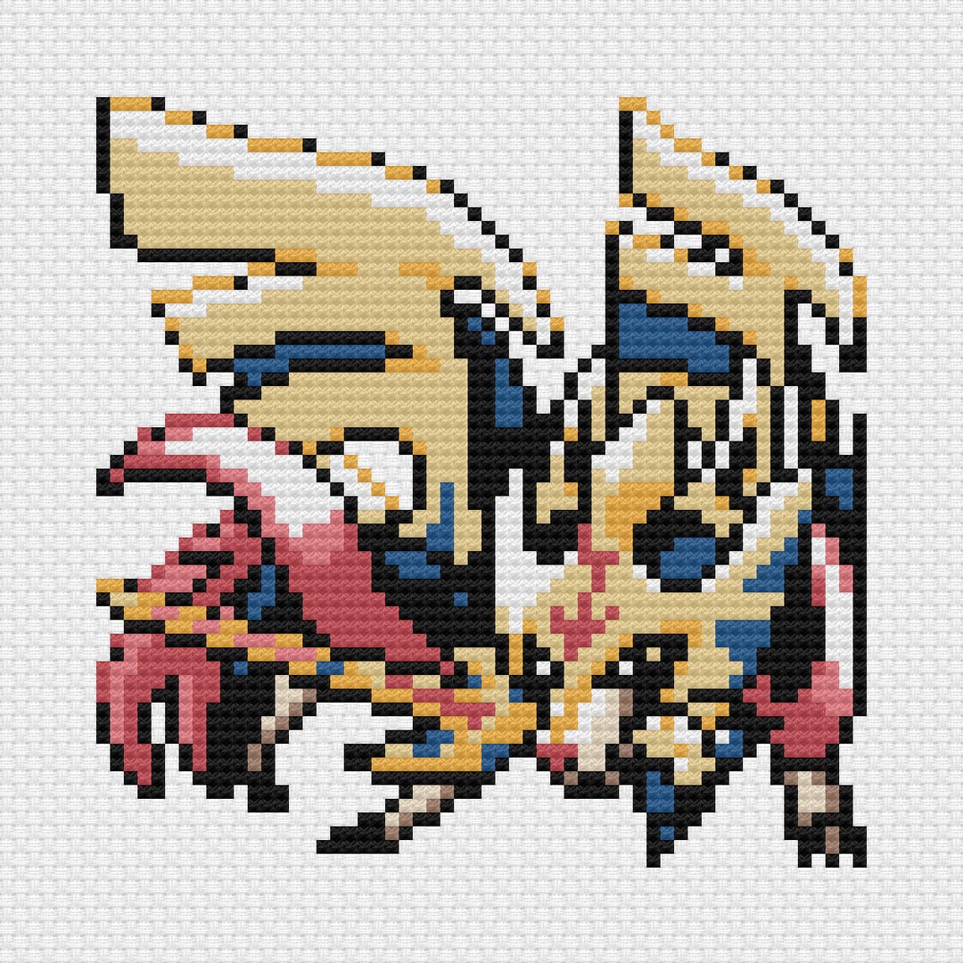 Zacian Crowned Cross Stitch Pattern PDF Instant Download Retro Sprite ...