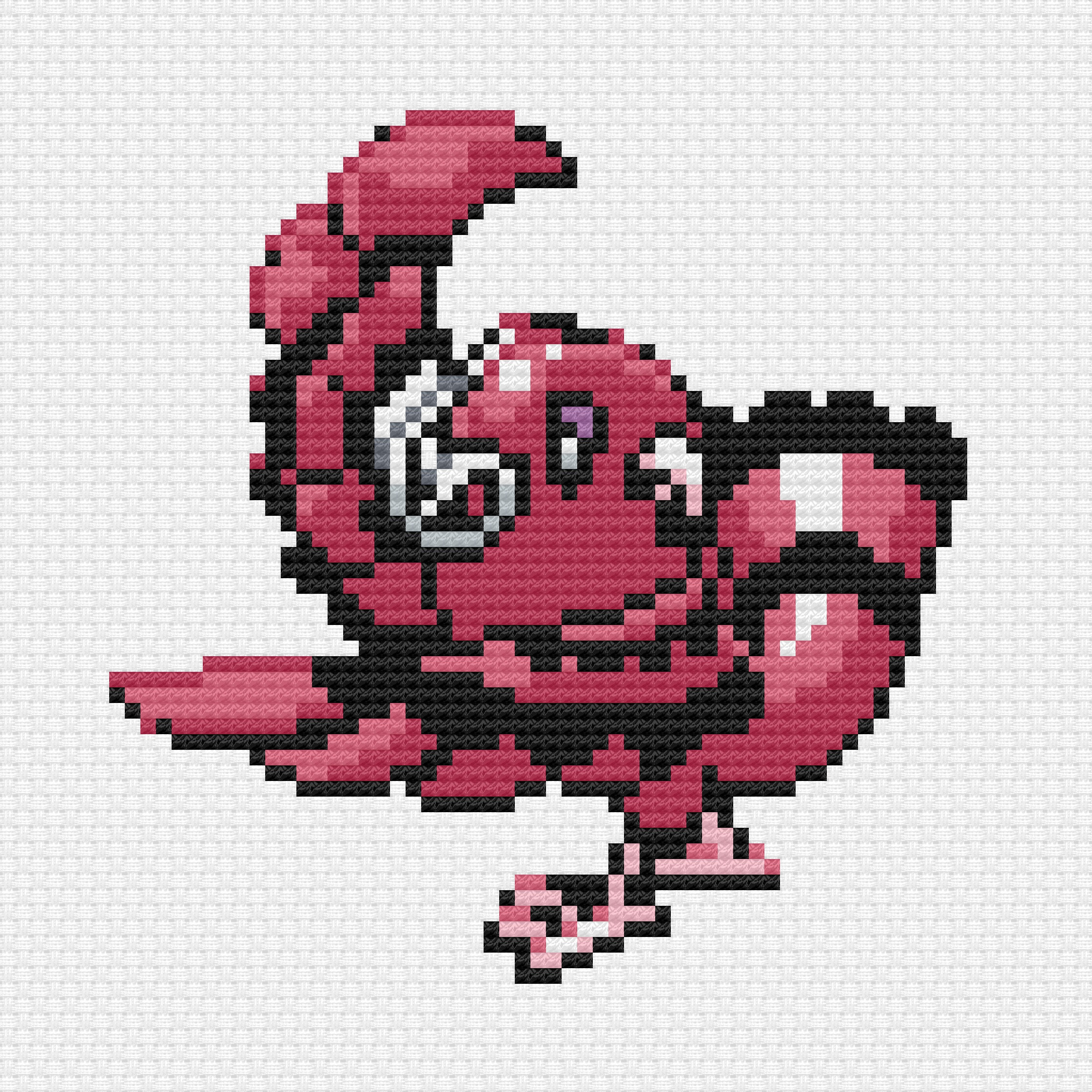 Groudon Pixel Art Template