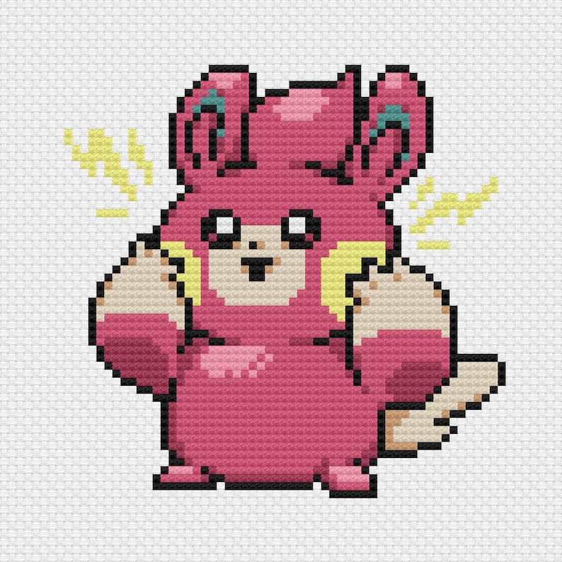 Pawmi Cross Stitch Pattern: Retro Game Sprite (PDF Download) - Etsy
