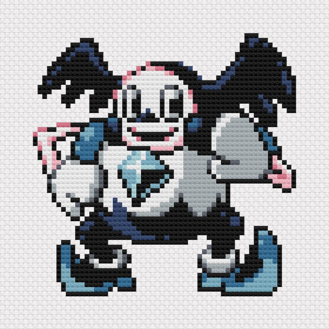 Galarian Mr Mime Cross Stitch Pattern: Retro Game Sprite (PDF Download ...
