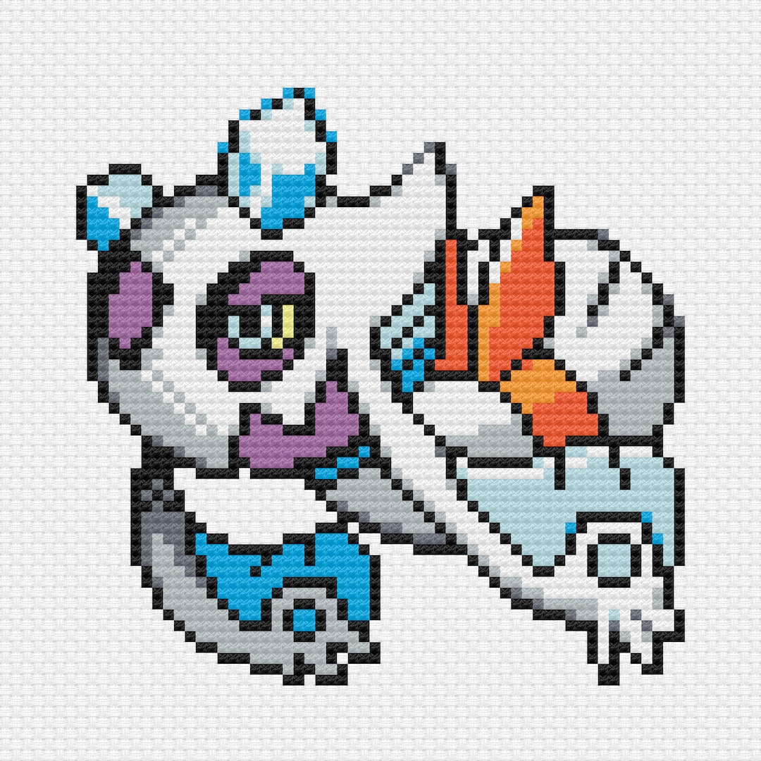 Froslass Cross Stitch Pattern PDF Instant Download Retro Sprite Switch ...