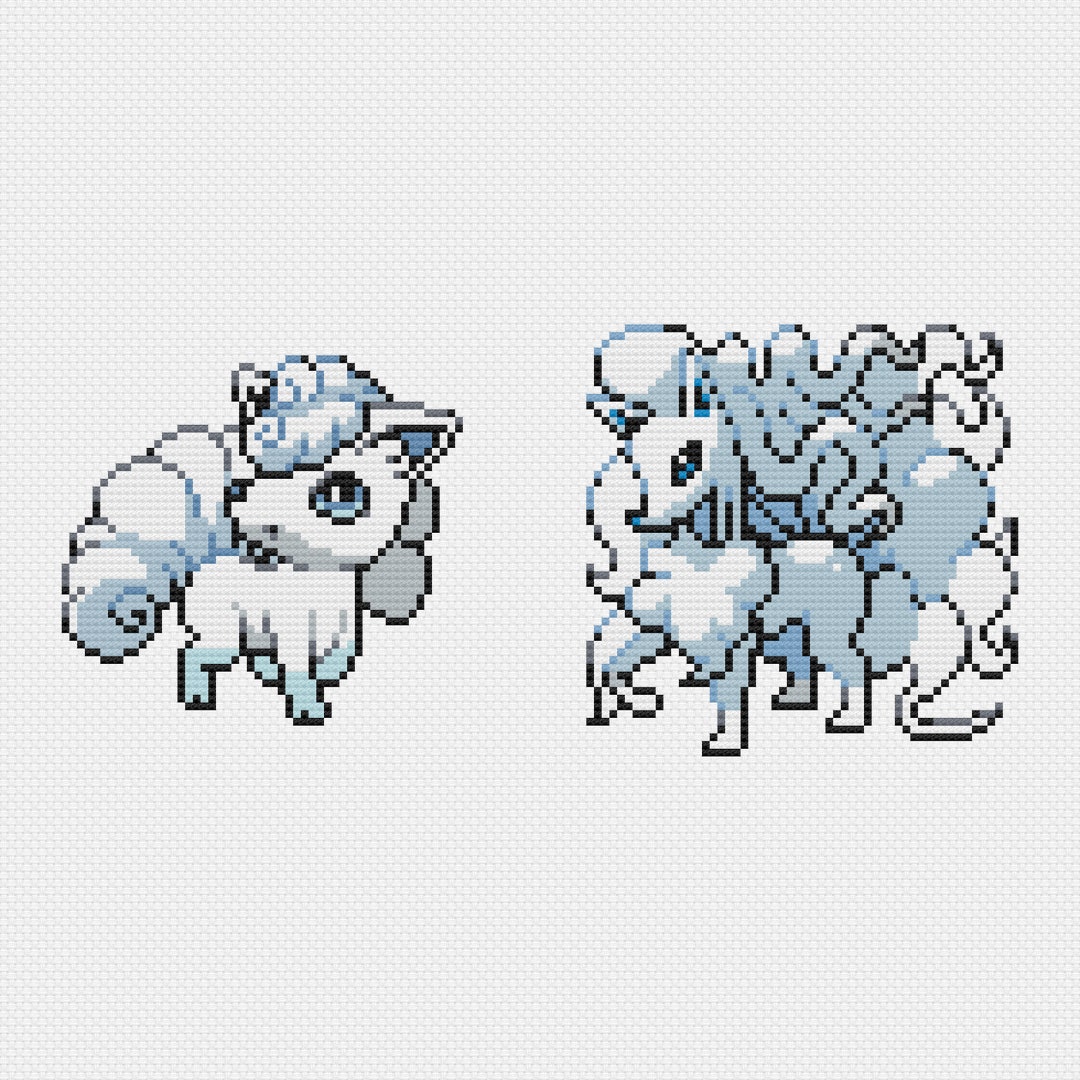 Alolan Vulpix Ninetales Cross Stitch Pattern PDF Instant Download Retro ...