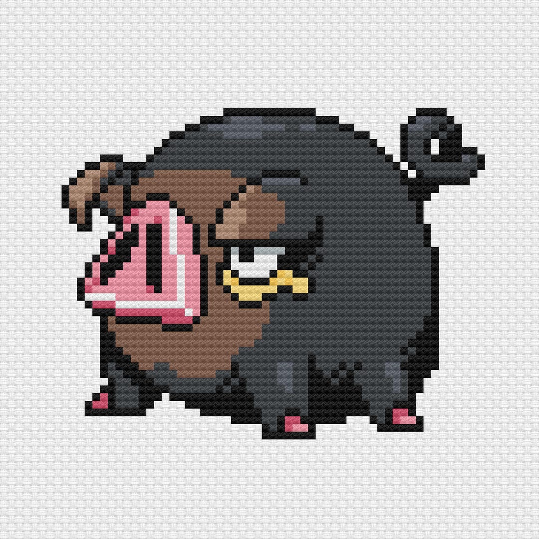 Lechonk Cross Stitch Pattern PDF Instant Download Retro Sprite Switch ...