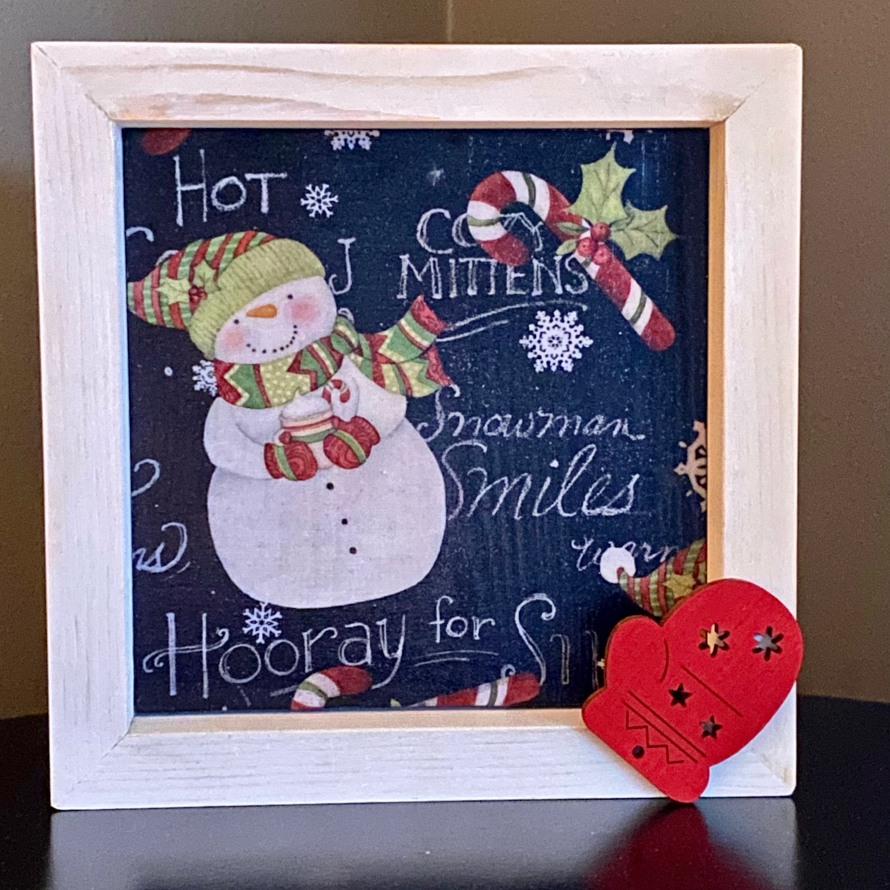 Snowman Wood Sign Holiday Decor Gift for Snowman Lover | Etsy