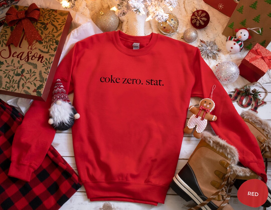 Coke Zero Stat Crewneck, Funny Soda Sweatshirt, Cozy Pullover, Coke ...