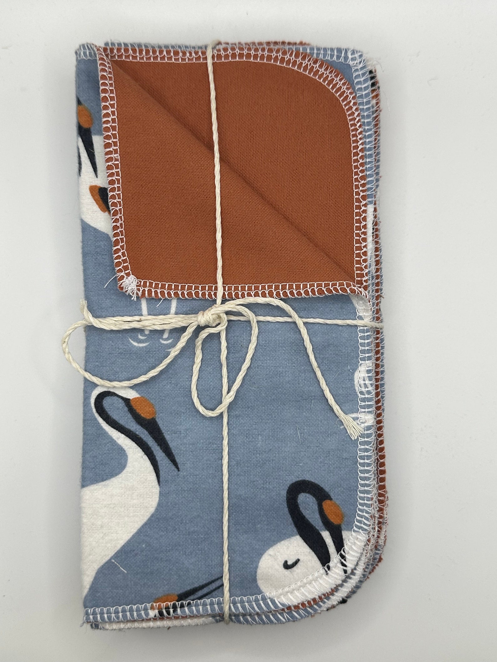 Reusable Cloth Napkins Zero Waste CRANES 2 Ply Set of 12 8x8 100% ...