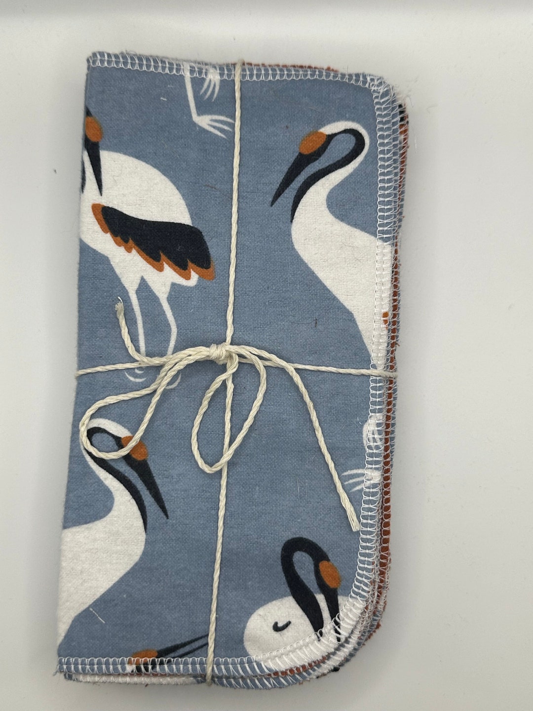 Reusable Cloth Napkins Zero Waste CRANES 2 Ply Set of 12 8x8 100% ...