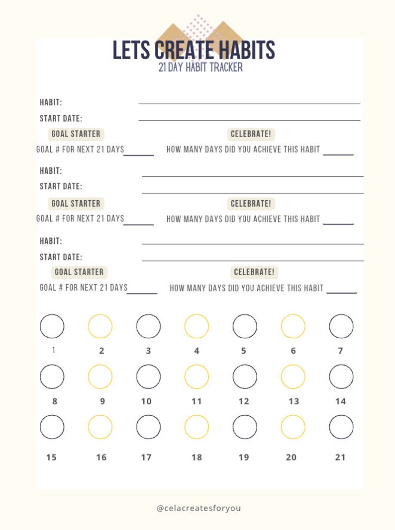Variety Habit Tracker Printables (letter Size and A4) - Etsy