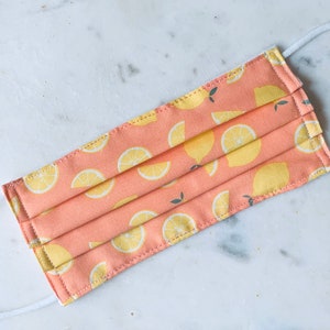 Lemon Face Mask Comfy Double Layer Choose From 6 Lemon Designs 100% ...