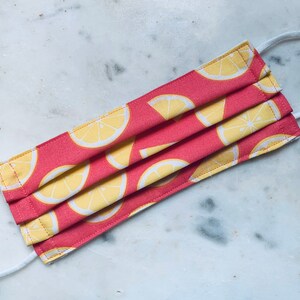 Lemon Face Mask Comfy Double Layer Choose From 6 Lemon Designs 100% ...